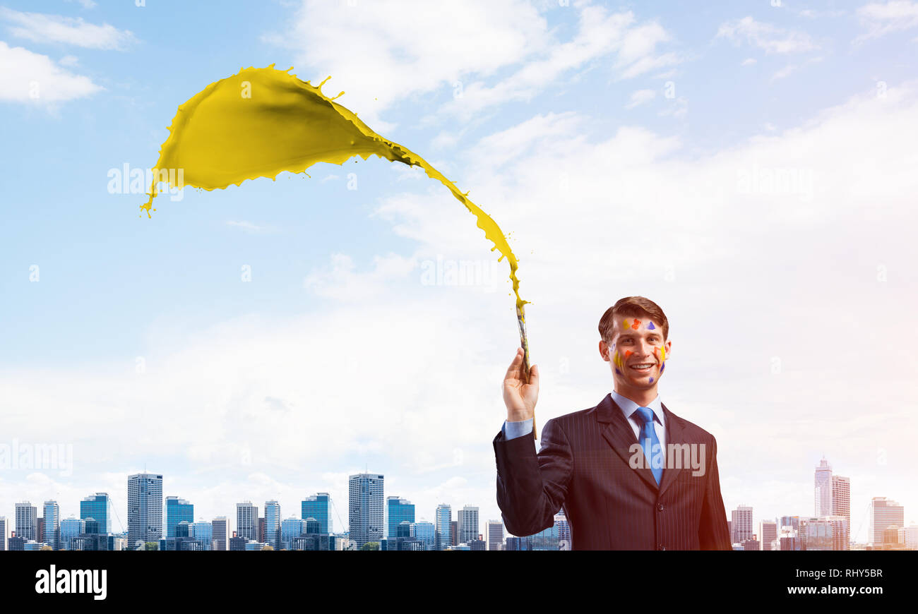 Business inspiration of young man Stock Photo - Alamy