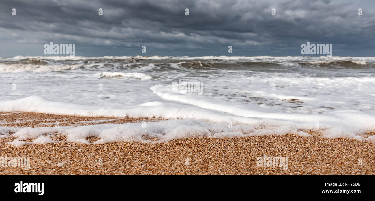Stormy foamy sea, big waves Stock Photo - Alamy