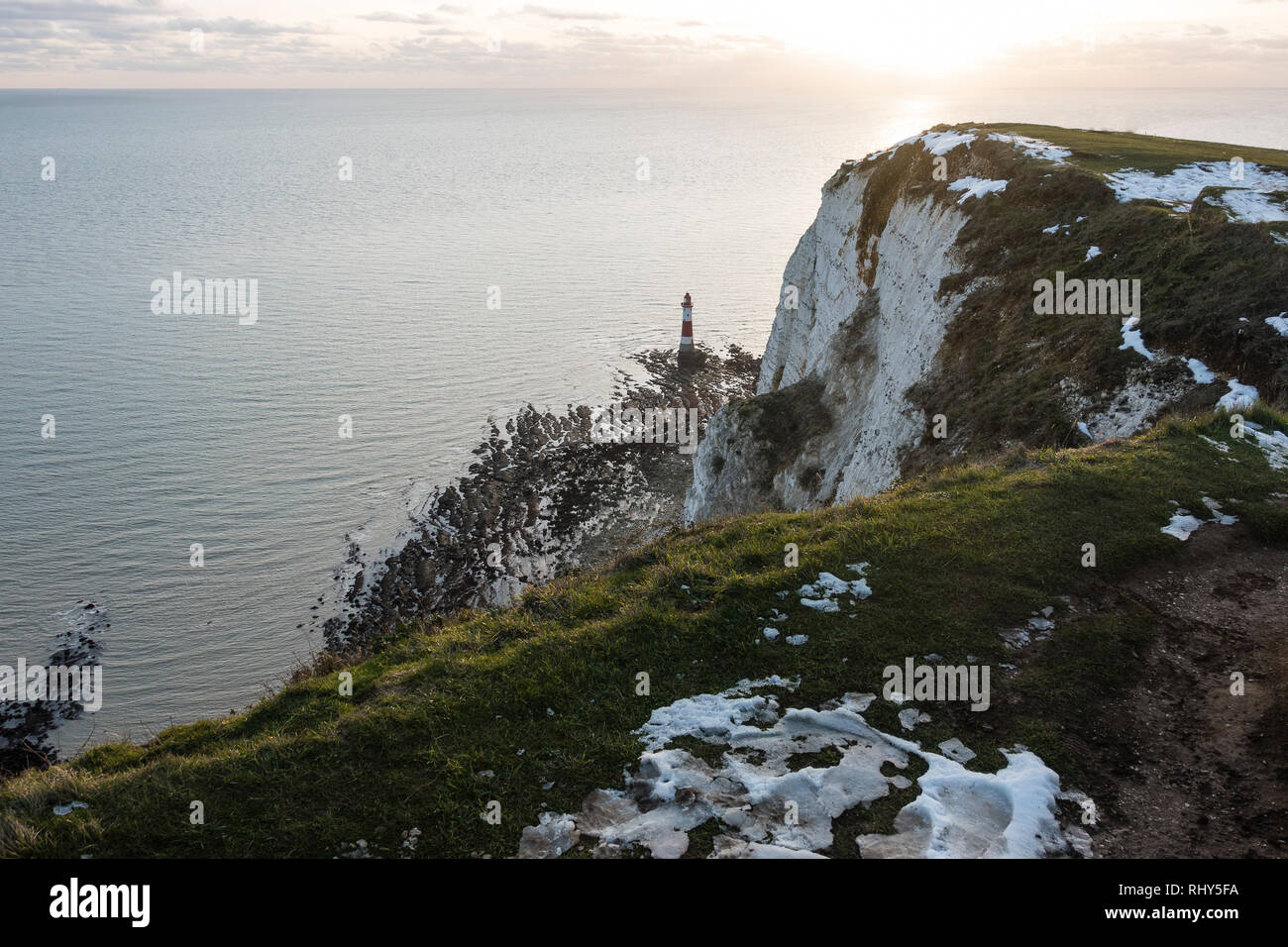 Beachy head cliff winter hi-res stock photography and images - Alamy