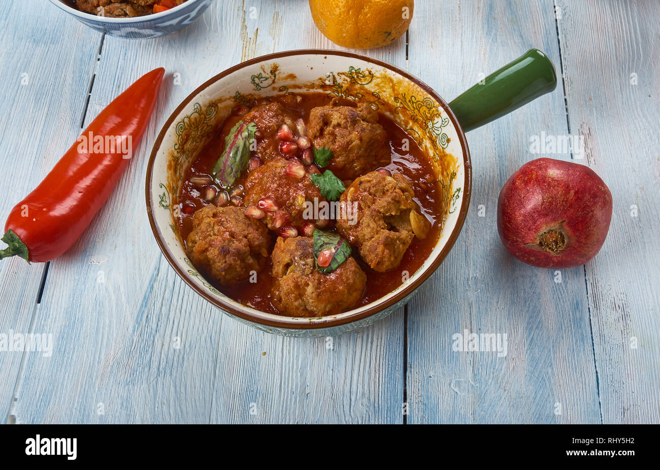 Kofta Challow, basically lamb meatballs cooked, Afghani uisine, central ...