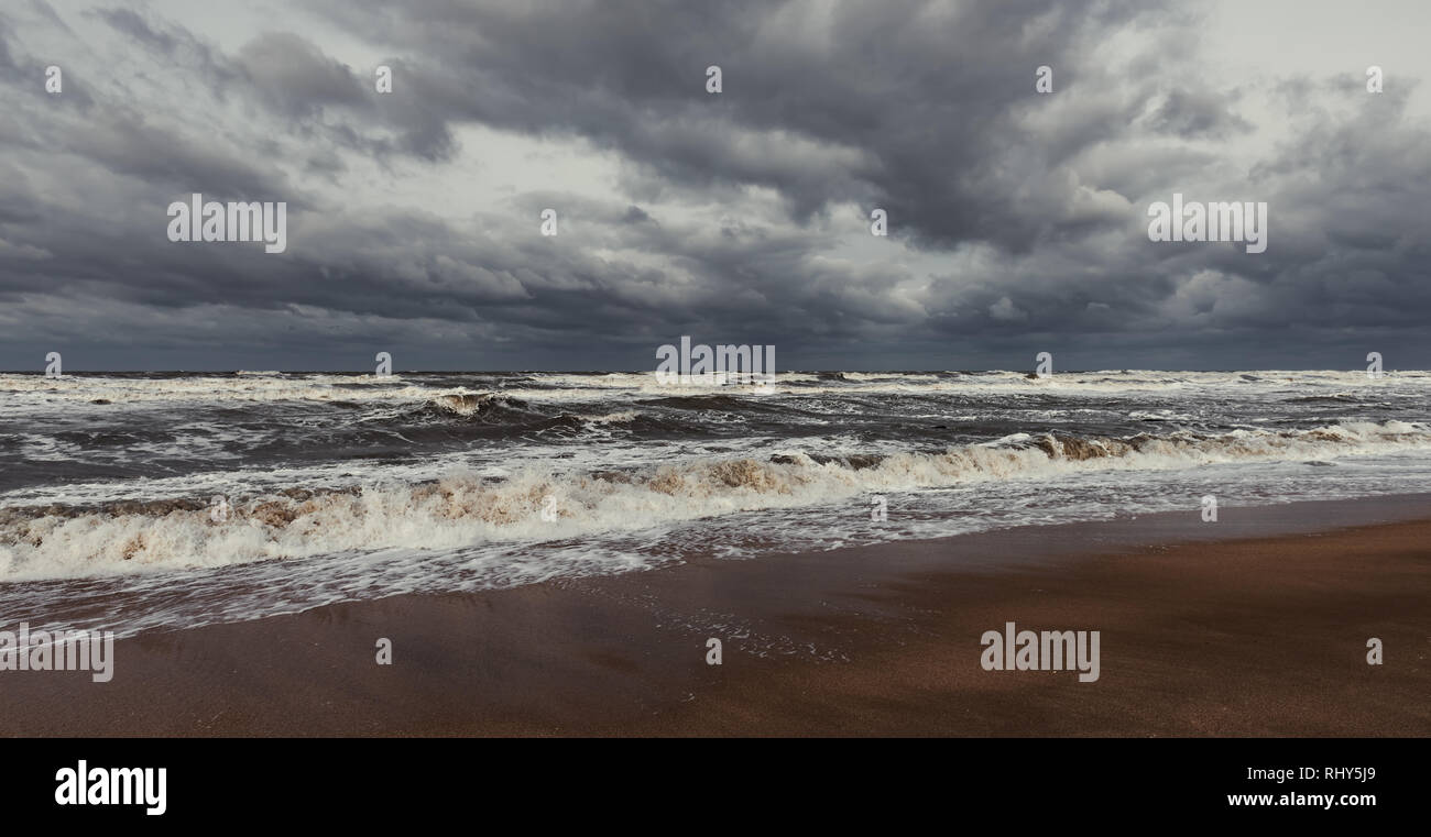 Rainy weather on a tropical beach Stock Photo - Alamy