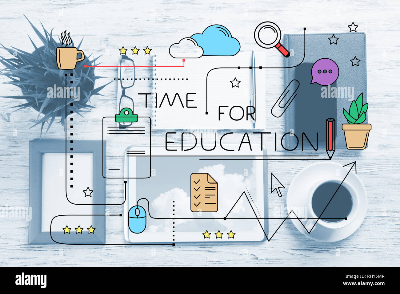 Sketched scheme of educational process Stock Photo - Alamy