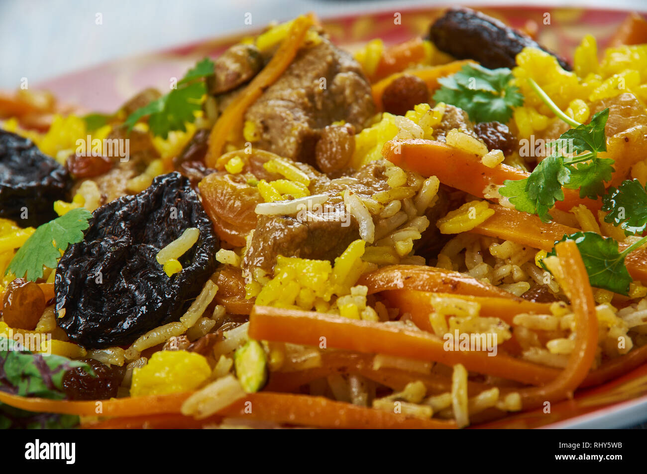 Murg Mewa Pulao, variants of rice dishes cooked with nuts, raisins ...