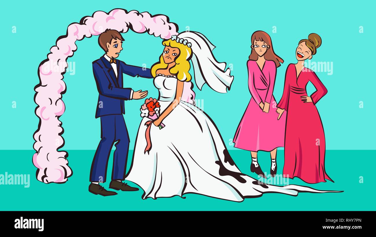 Upset bride Stock Vector Images - Alamy