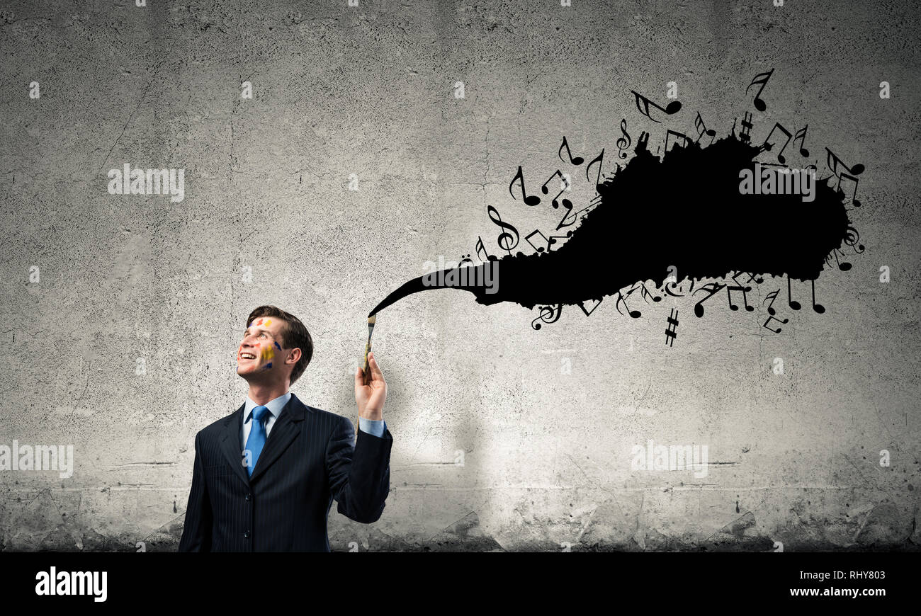 Business inspiration of young man Stock Photo - Alamy