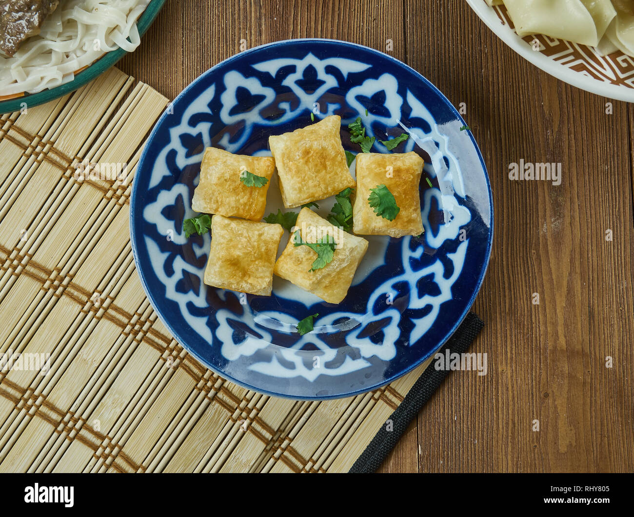 Boortsog, fried dough food, Kyrgyz cuisine, Traditional assorted dishes ...