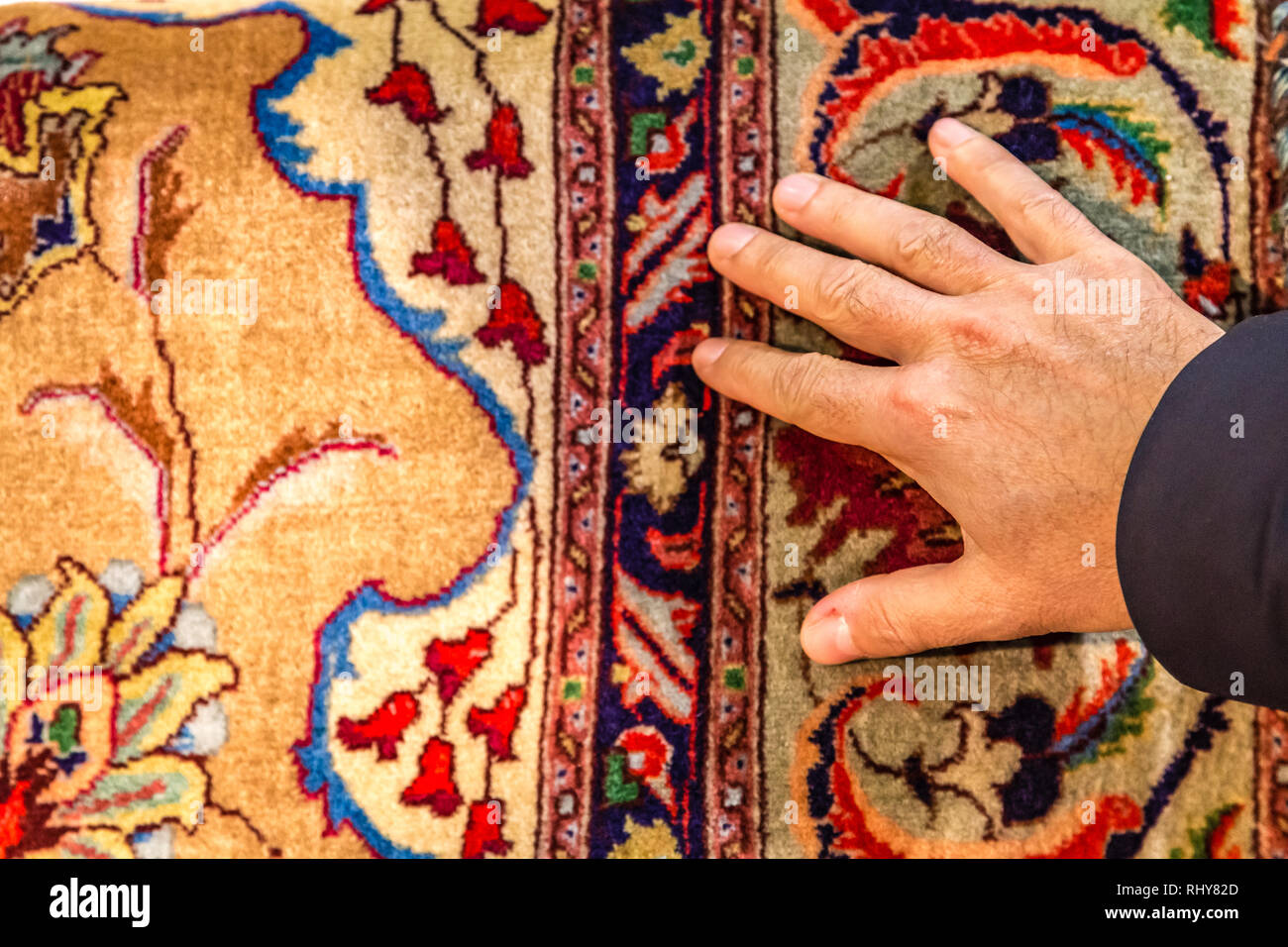 Hand touching fabric hi-res stock photography and images - Alamy