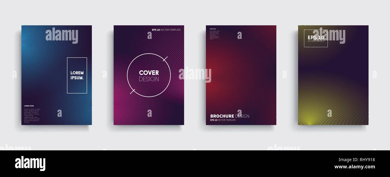 Minimal Vector cover designs. Future Poster template Stock Vector Image ...