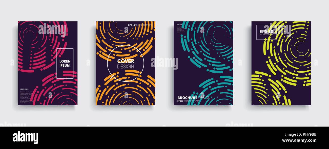 Minimal Vector cover designs. Future Poster template Stock Vector Image ...