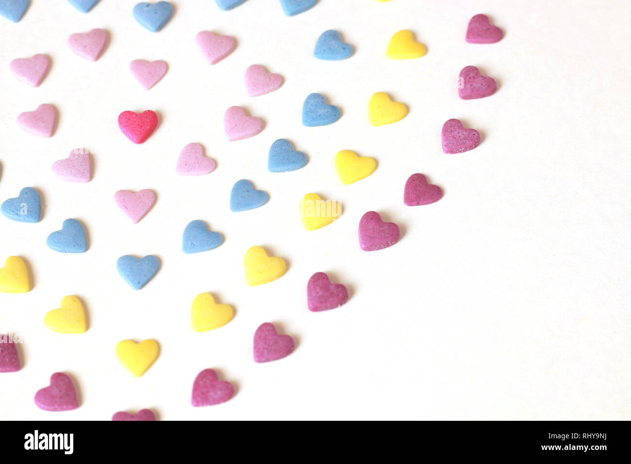 Colorful hearts forming a shape Stock Photo - Alamy