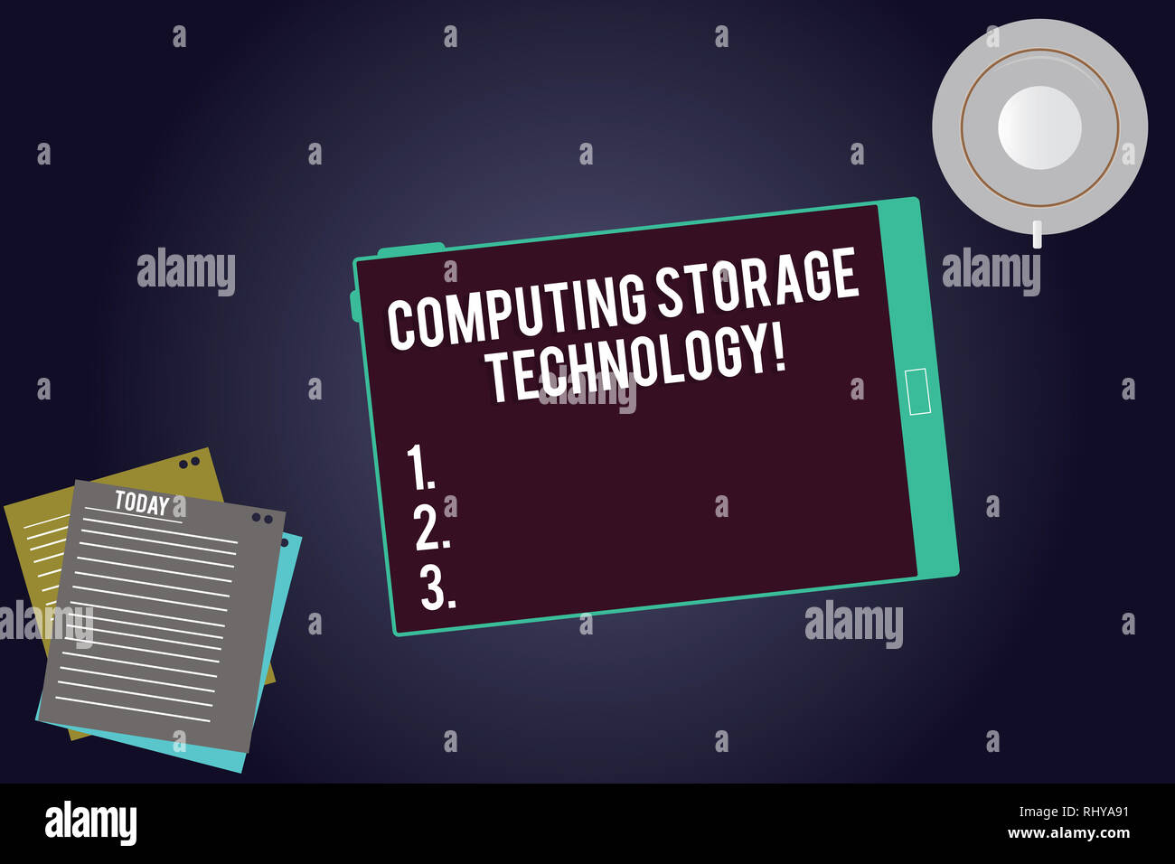 Writing note showing Computing Storage Technology. Business photo ...