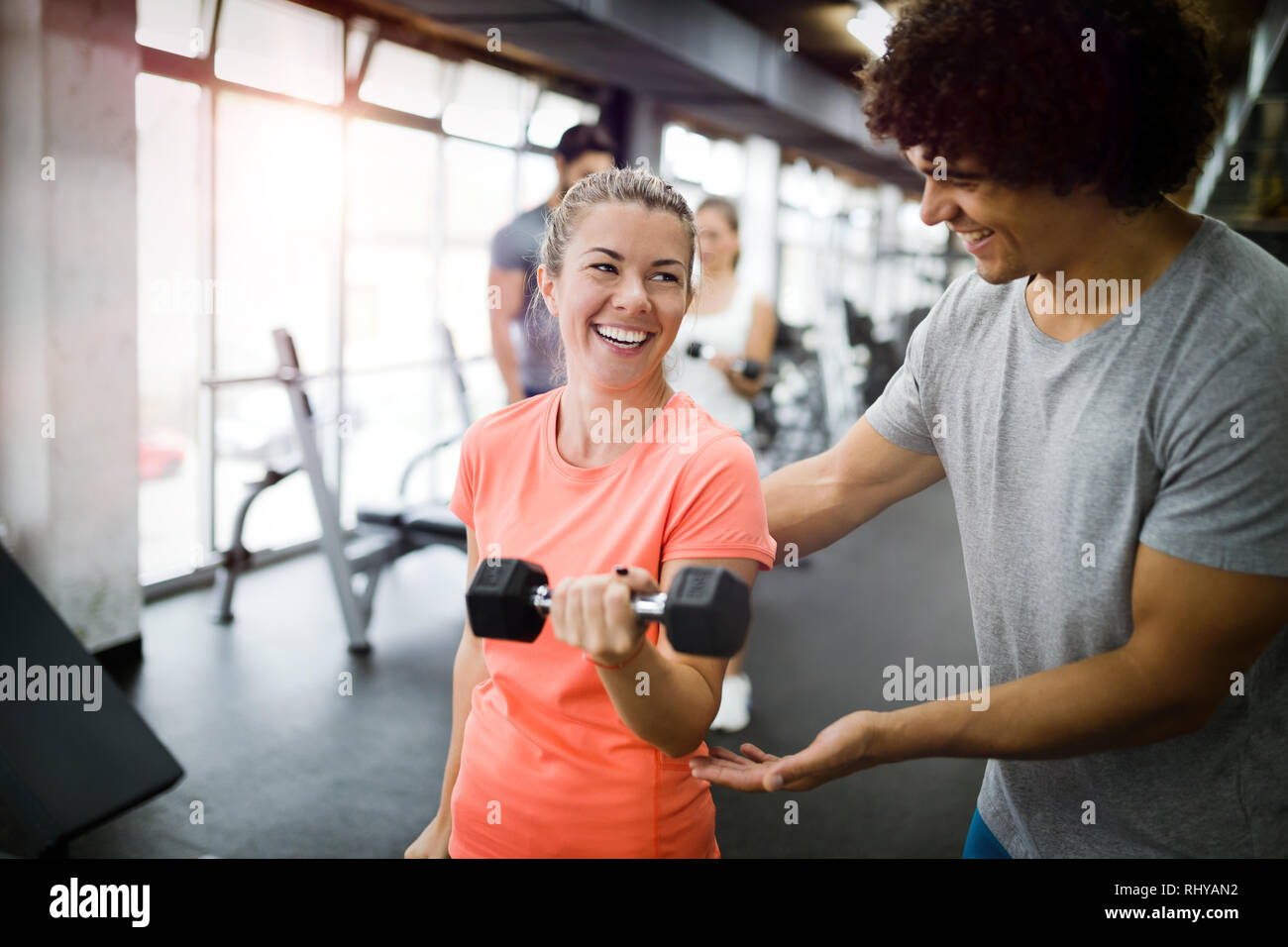 Personal trainer gym hi-res stock photography and images - Alamy