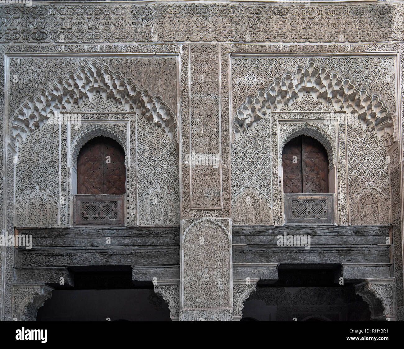 Inside interior of The Madrasa Bou Inania ( Medersa el Bouanania ) is ...