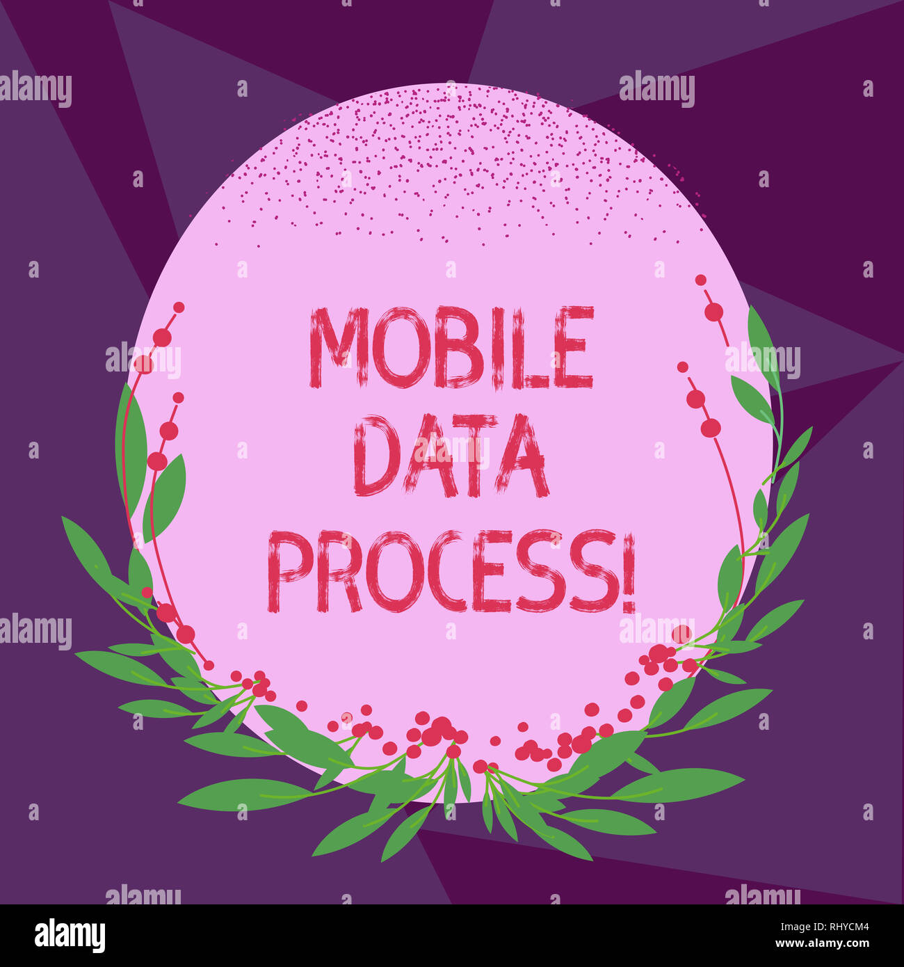 Writing note showing Mobile Data Process. Business photo showcasing ...