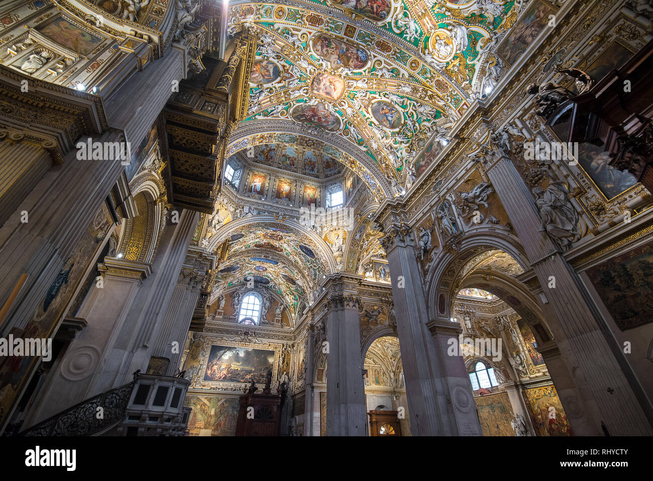 Inside Interior of Basilica di Santa Maria Maggiore. The church is ...