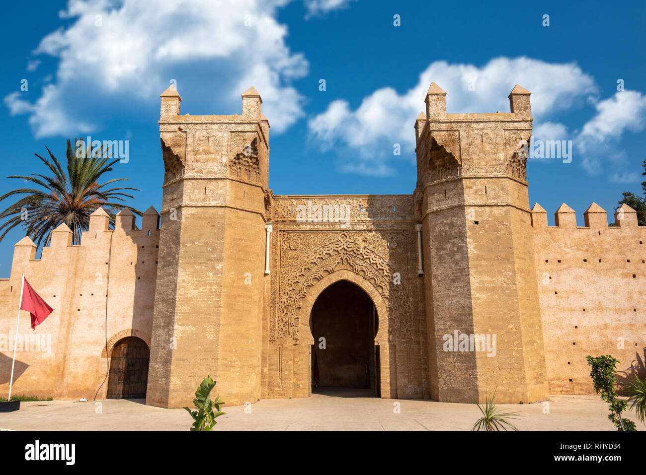 Chellah entrance gate - Bab Zaer. Chellah or Sala Colonia is a medieval ...
