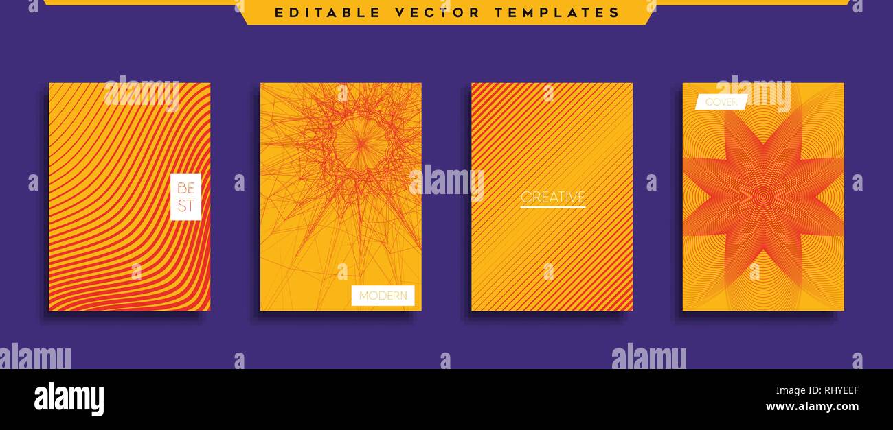Minimal Vector cover designs. Future Poster template Stock Vector Image ...
