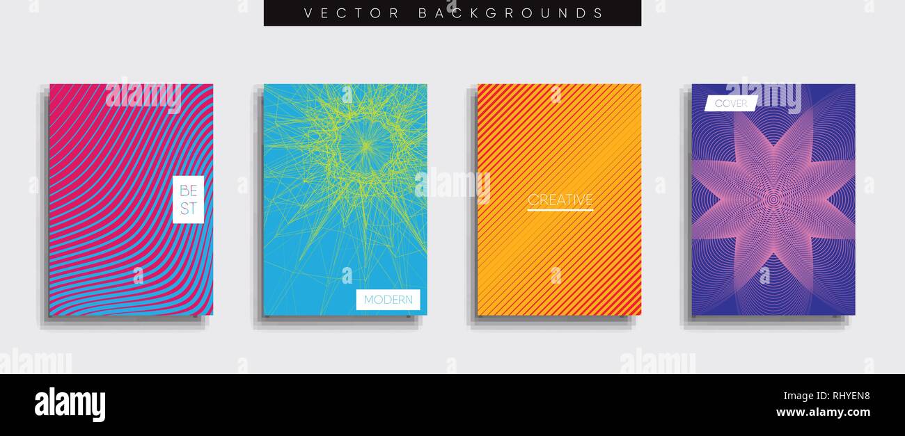Minimal Vector cover designs. Future Poster template Stock Vector Image ...
