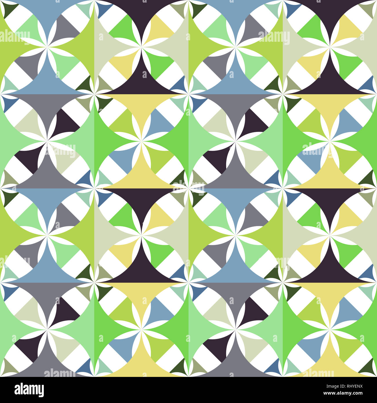 A multicolored digital geometric seamless pattern inspired by Origami ...