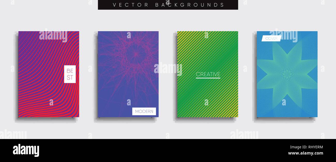 Minimal Vector cover designs. Future Poster template Stock Vector Image ...