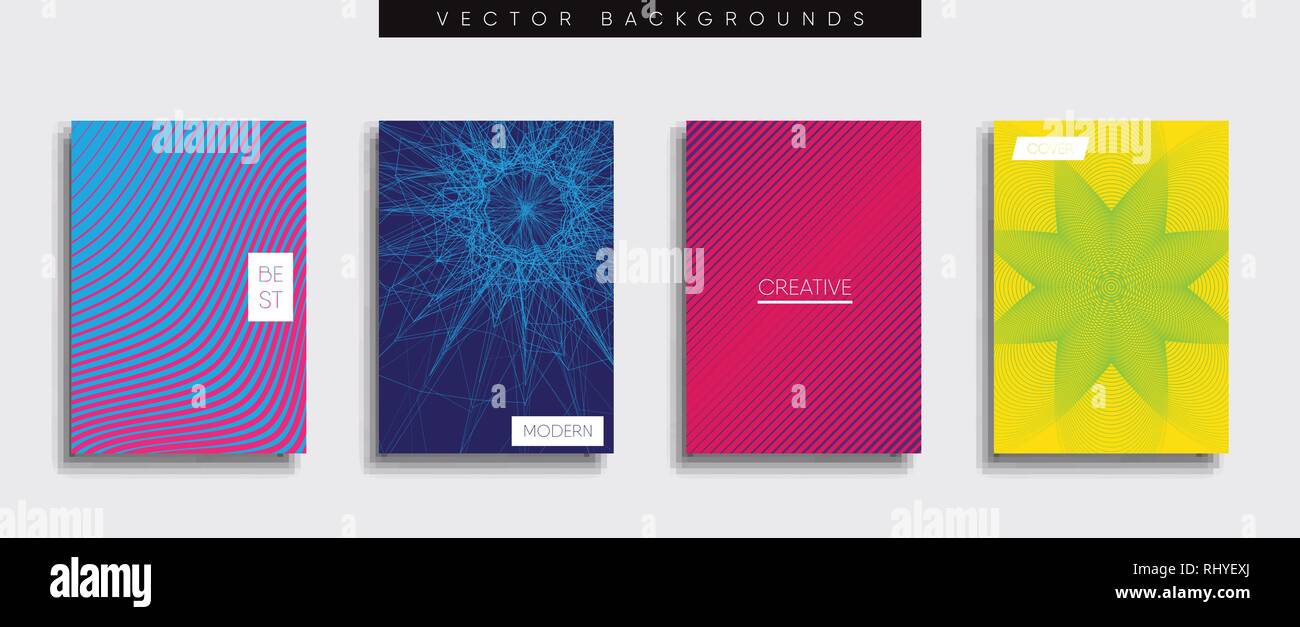 Minimal Vector cover designs. Future Poster template Stock Vector Image ...
