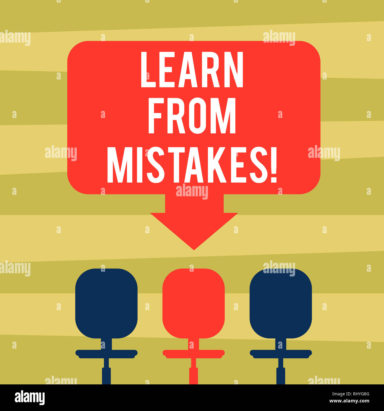 Text sign showing Learn From Mistakes. Conceptual photo keeping track ...