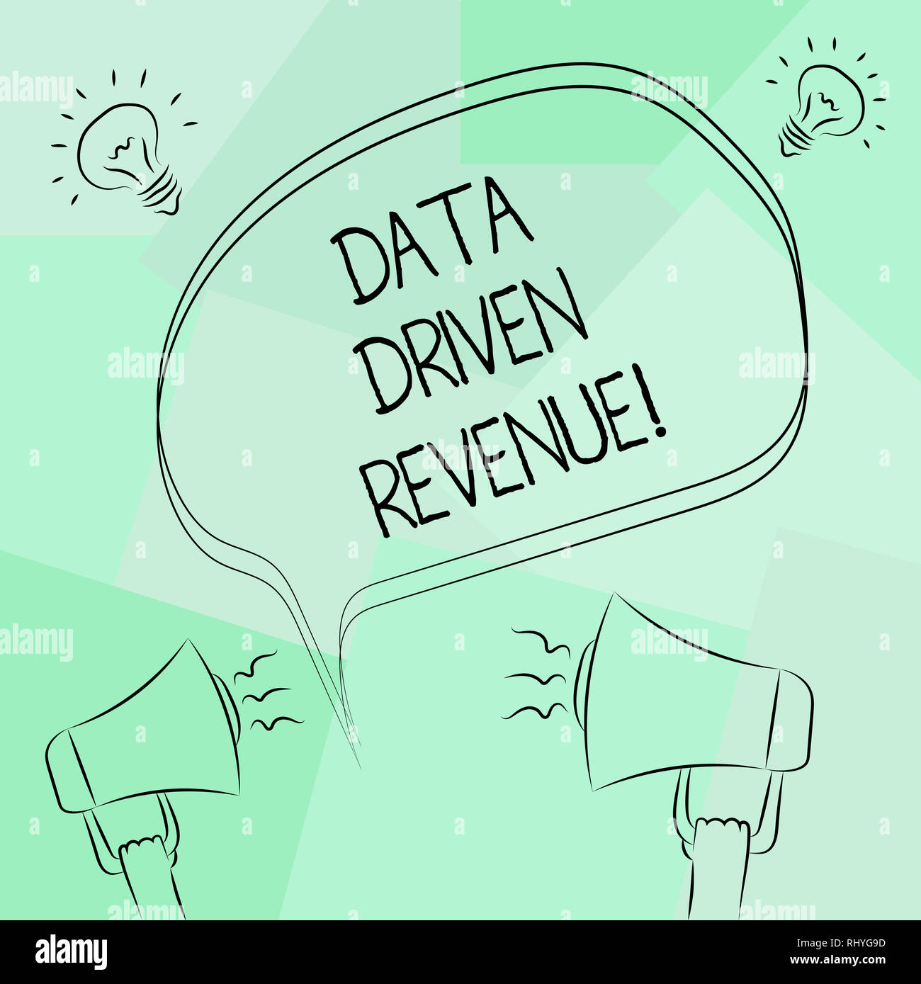 Conceptual hand writing showing Data Driven Revenue. Business photo ...