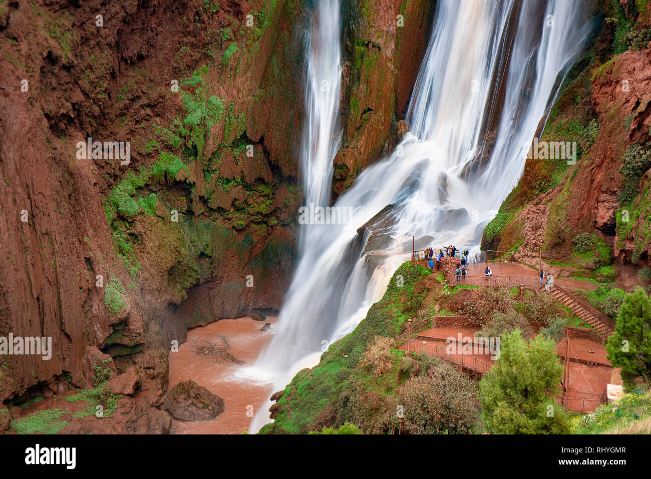Ouzoud Waterfalls ( Cascades d'Ouzoud ) located in the Grand Atlas ...