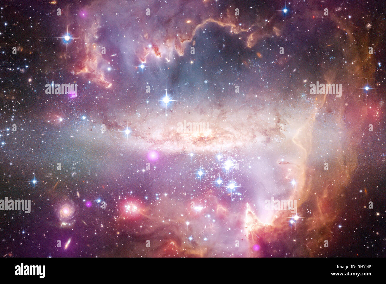 Nebulae and many stars in outer space. Elements of this image furnished ...