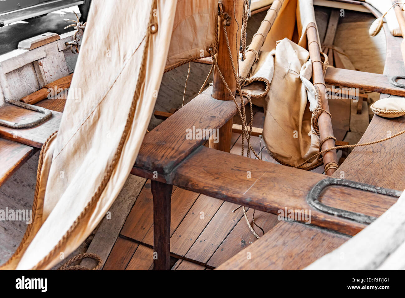 Wooden sailing ship interior hi-res stock photography and images - Alamy