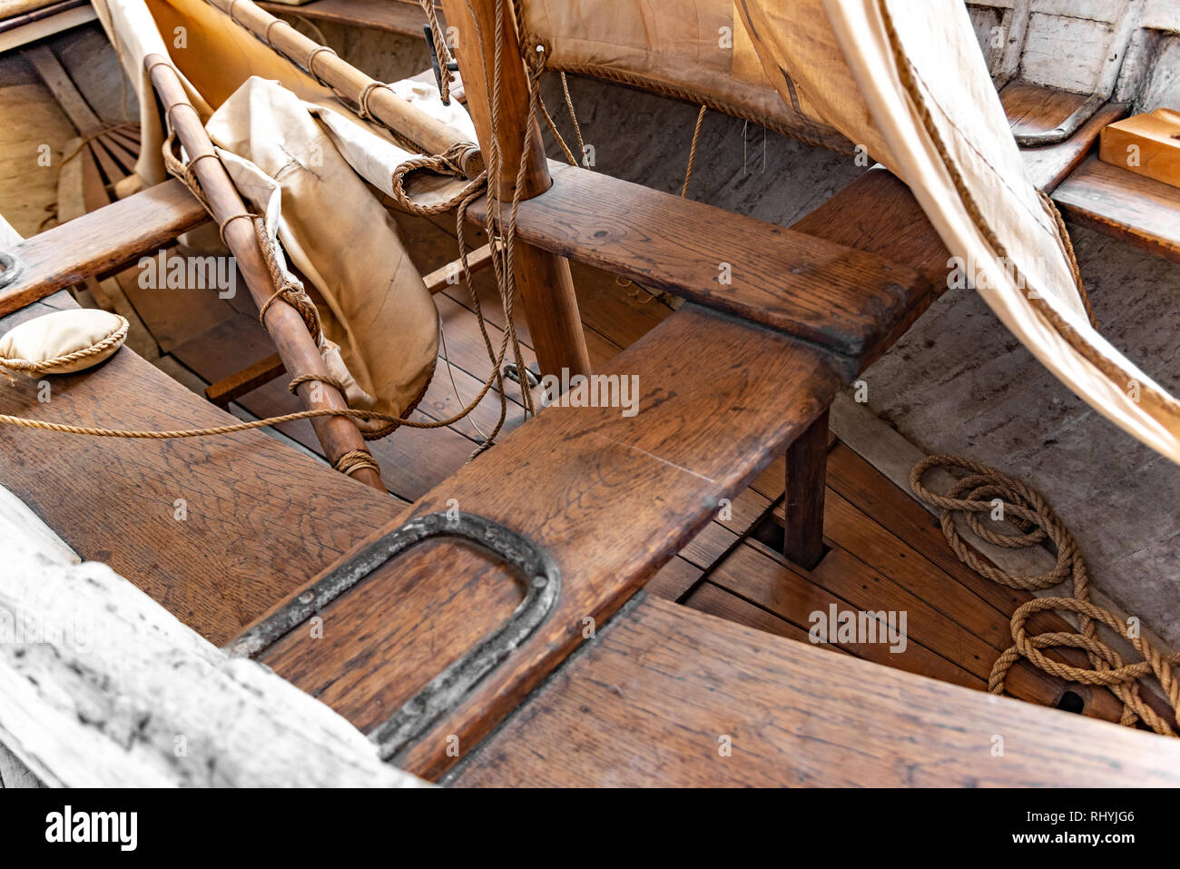 Wooden sailing ship interior hi-res stock photography and images - Alamy