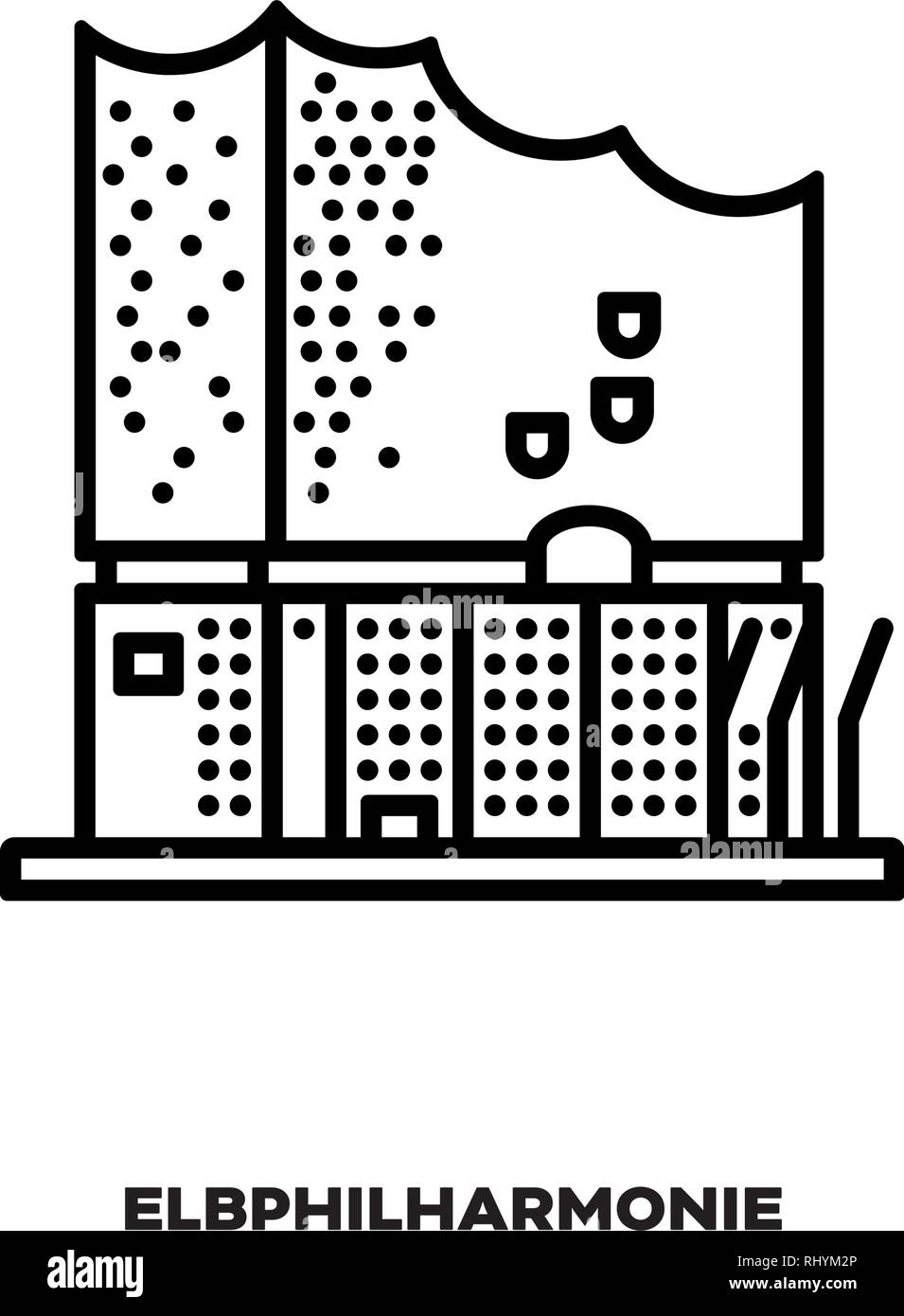 Elbe philharmonic hall Stock Vector Images - Alamy