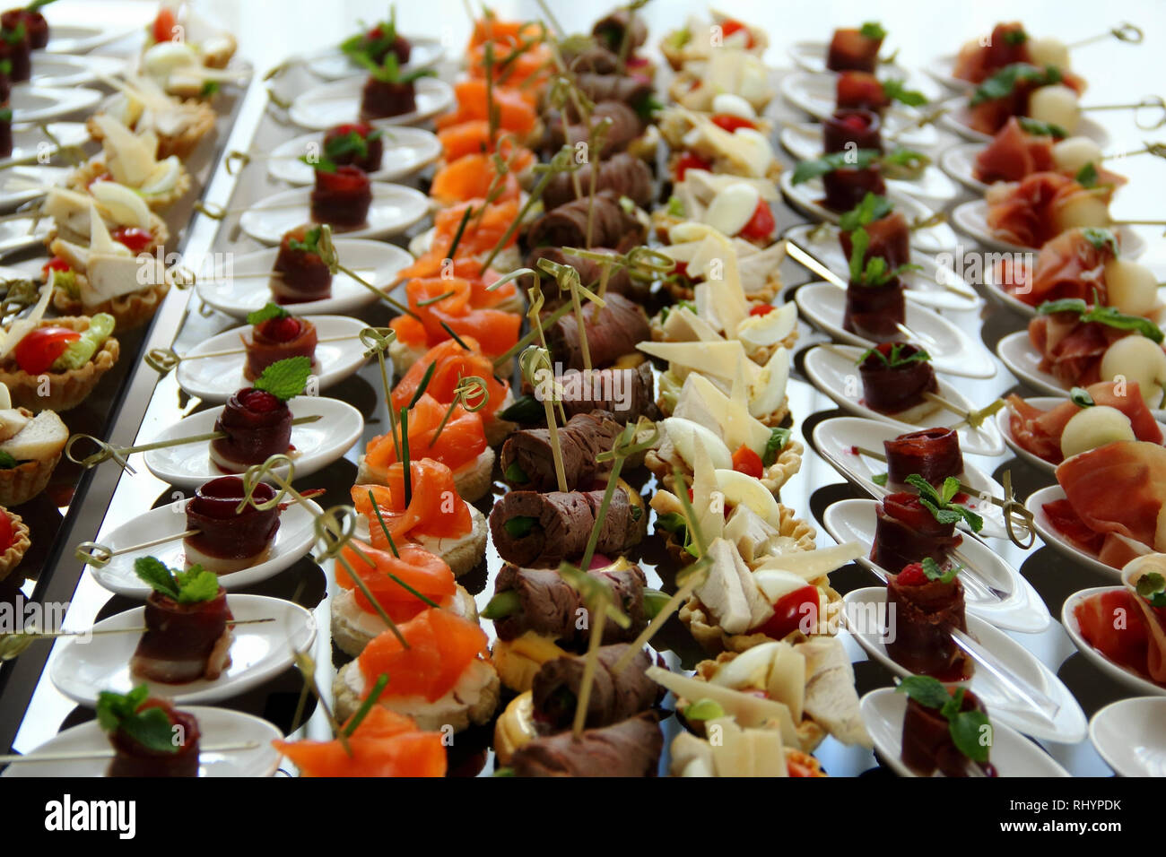 Wedding Reception Appetizer Buffet Setup