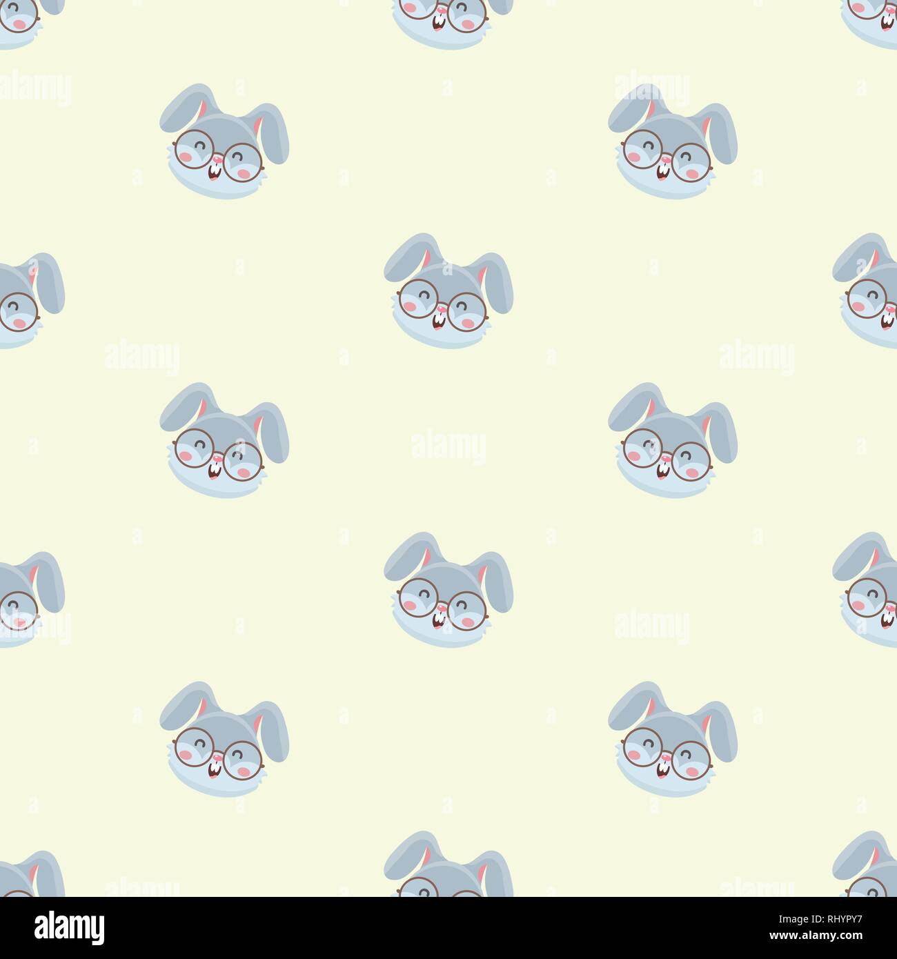 pattern with cute rabbit Stock Vector Image & Art - Alamy