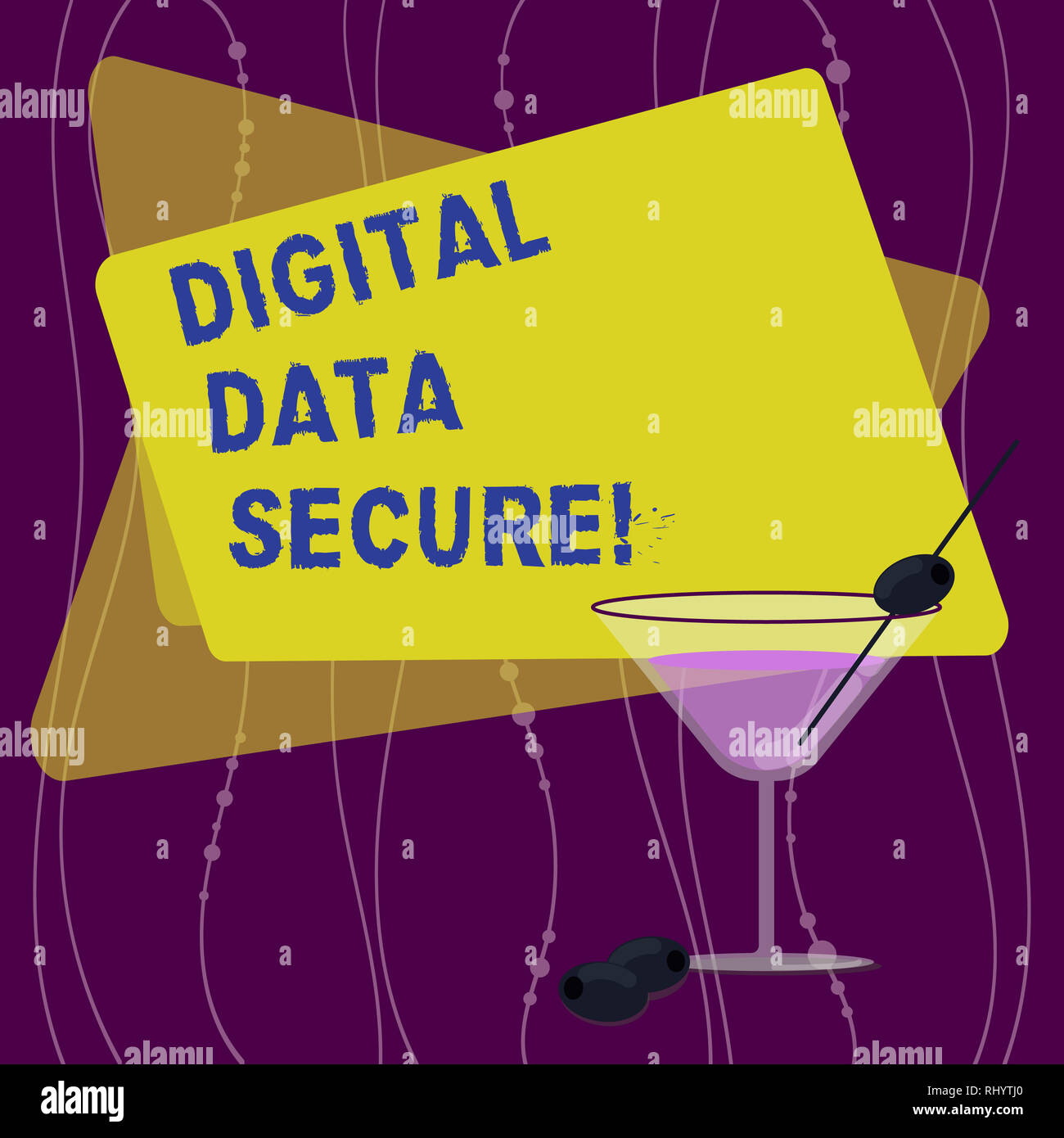 Handwriting text Digital Data Secure. Concept meaning prevent ...