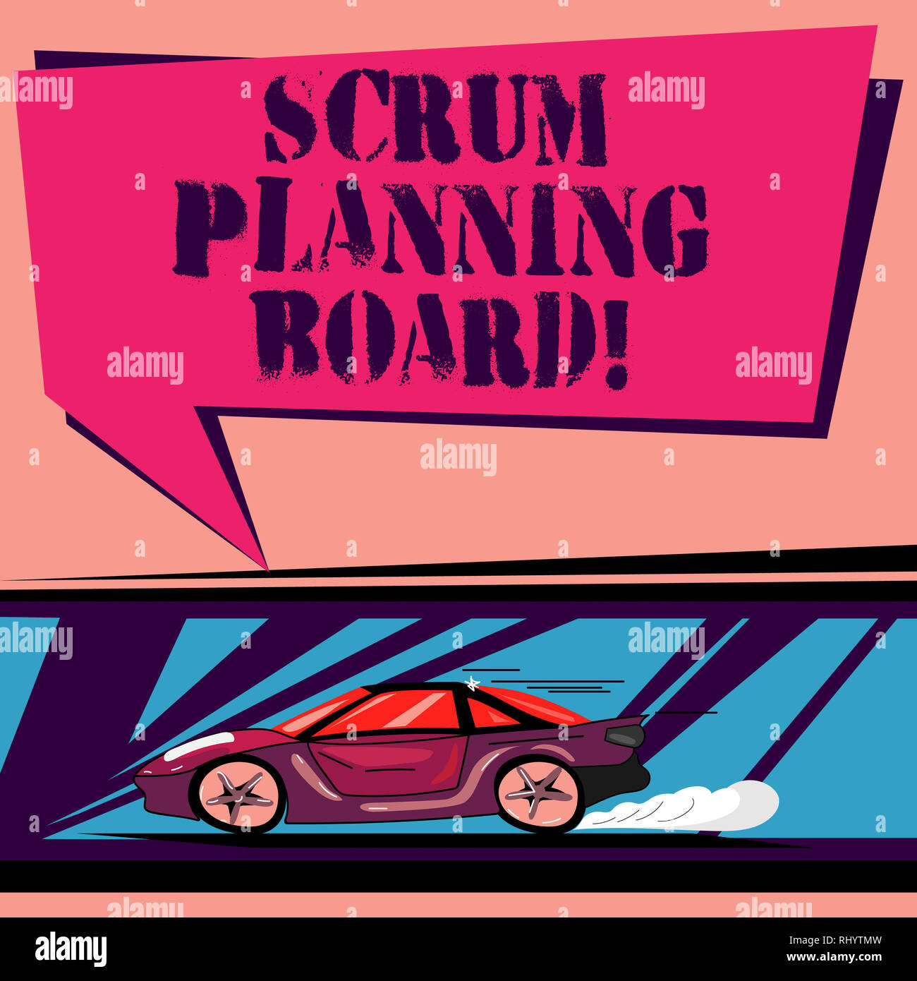 Handwriting text Scrum Planning Board. Concept meaning visual display ...