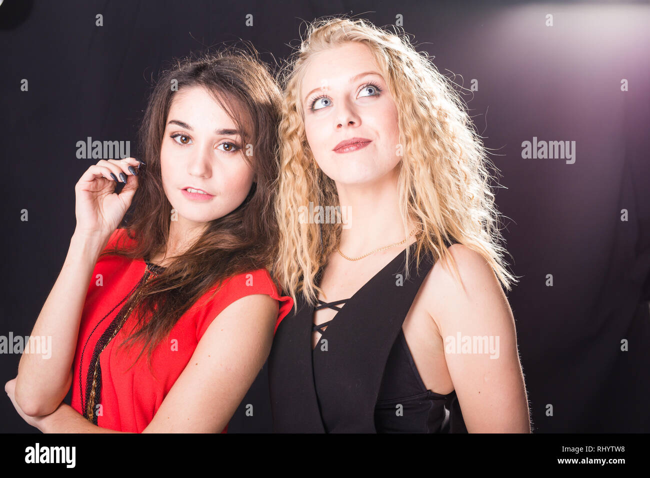 Best friends, bonding, women friendship and interaction concept - two ...