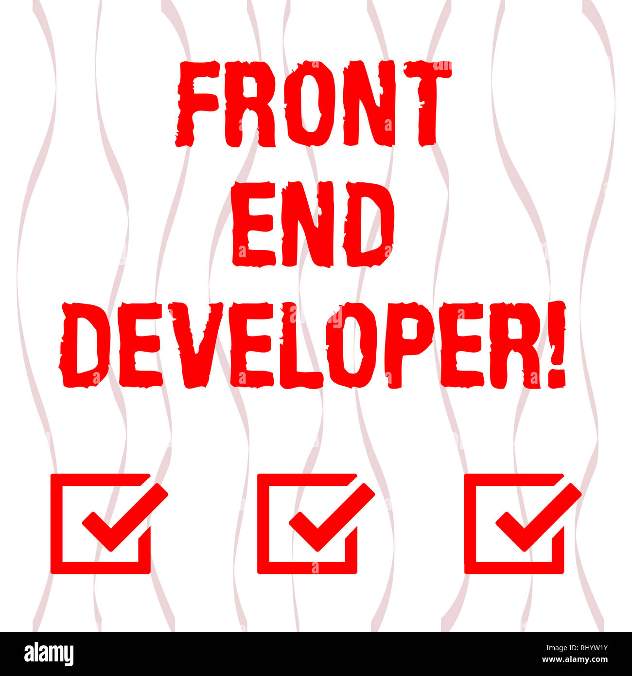 Handwriting text Front End Developer. Concept meaning computer ...
