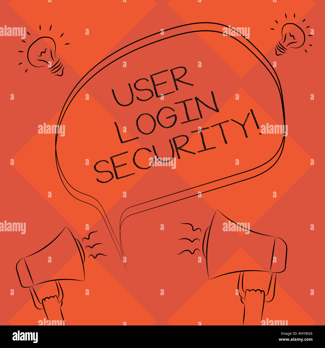 Handwriting text User Login Security. Concept meaning set of ...