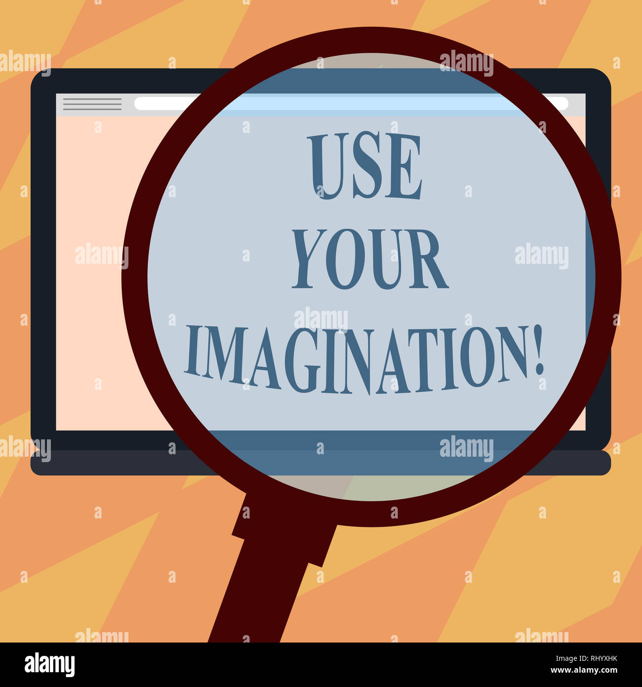 Text sign showing Use Your Imagination. Conceptual photo using ability ...