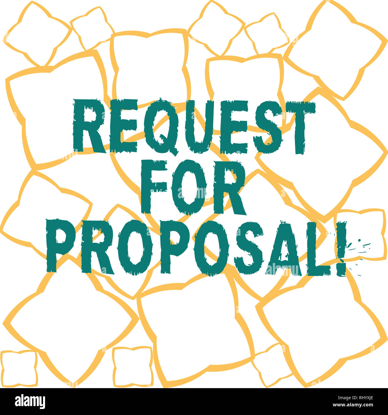 Handwriting text Request For Proposal. Concept meaning document that ...