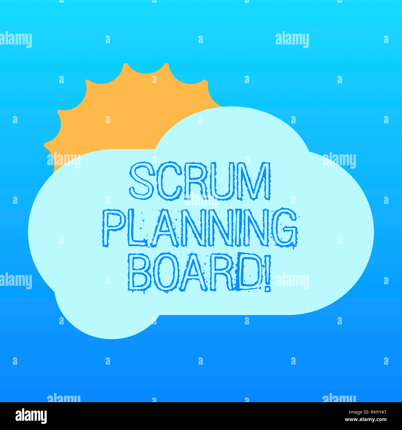 Handwriting text Scrum Planning Board. Concept meaning visual display ...