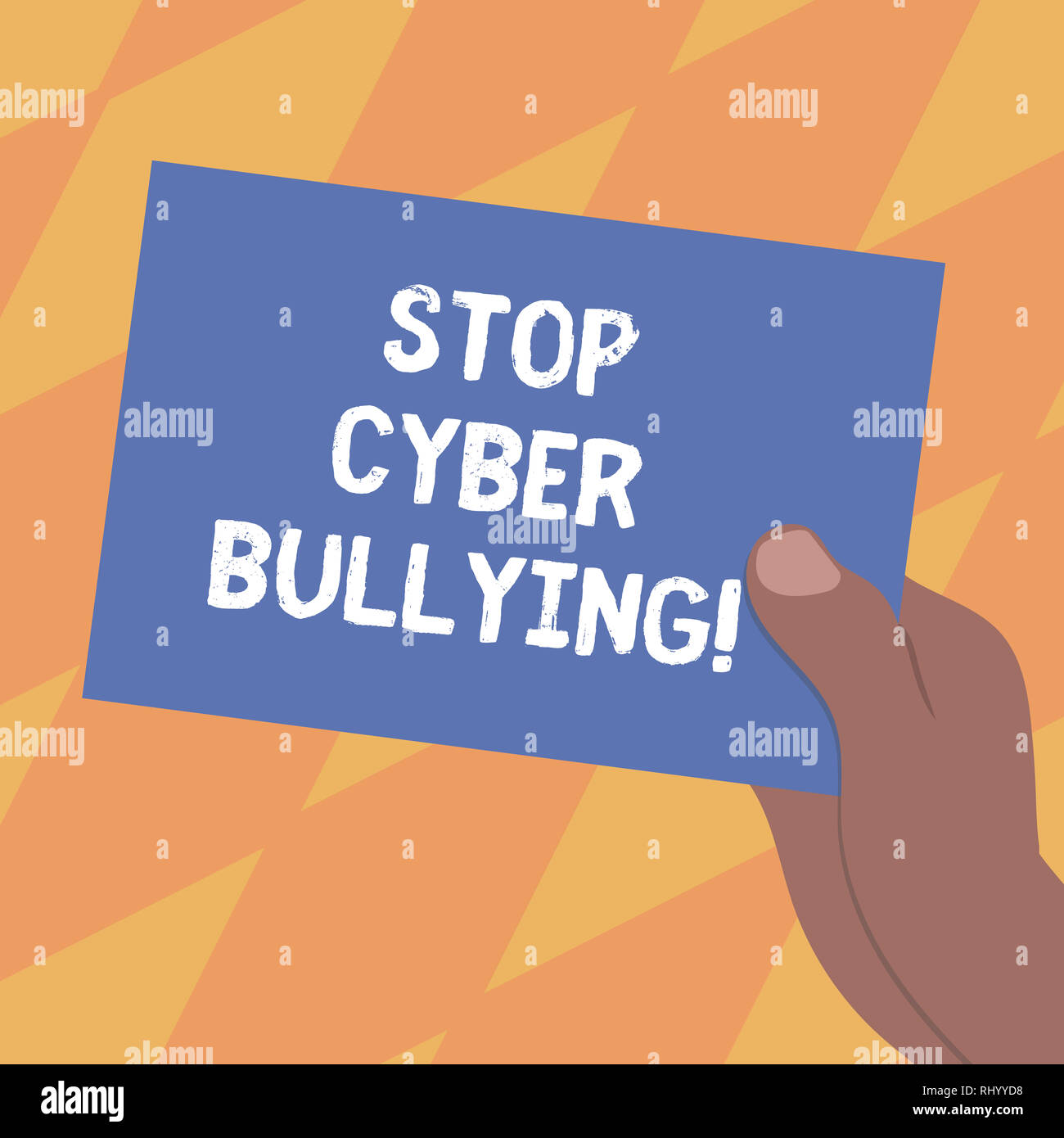 Text sign showing Stop Cyber Bullying. Conceptual photo prevent use of ...