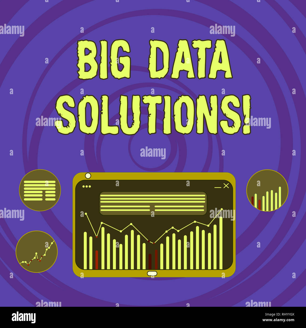 Text sign showing Big Data Solutions. Conceptual photo mean massive ...