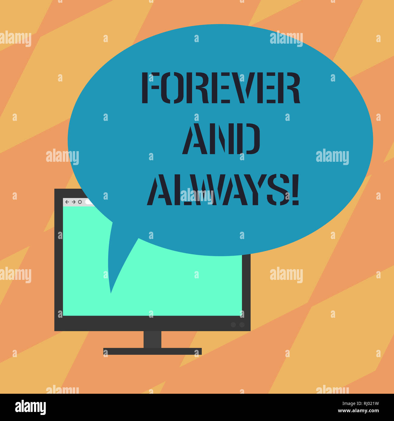 Text sign showing Forever And Always. Conceptual photo means ...