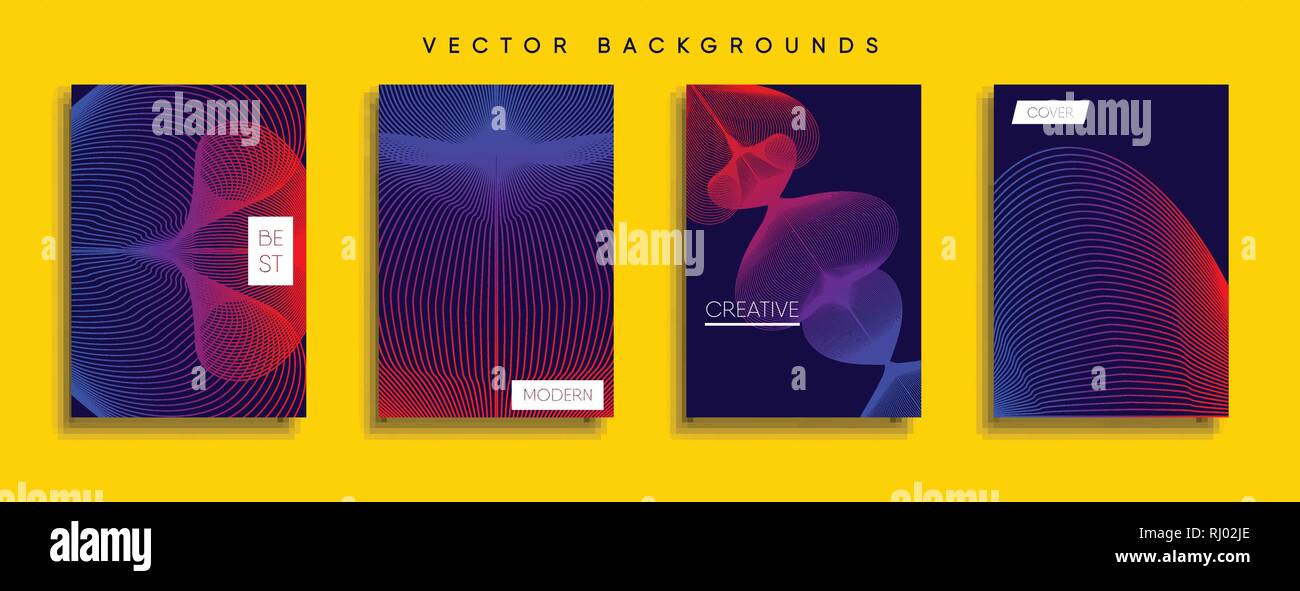 Minimal Vector cover designs. Future Poster template Stock Vector Image ...