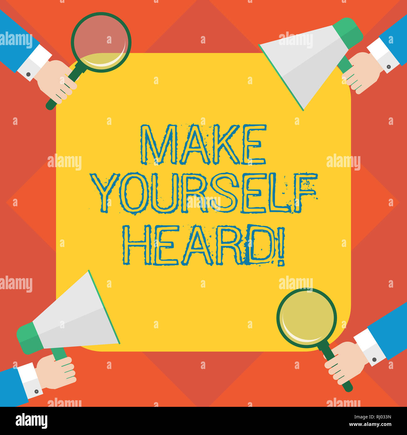 Handwriting text writing Make Yourself Heard. Concept meaning say ...