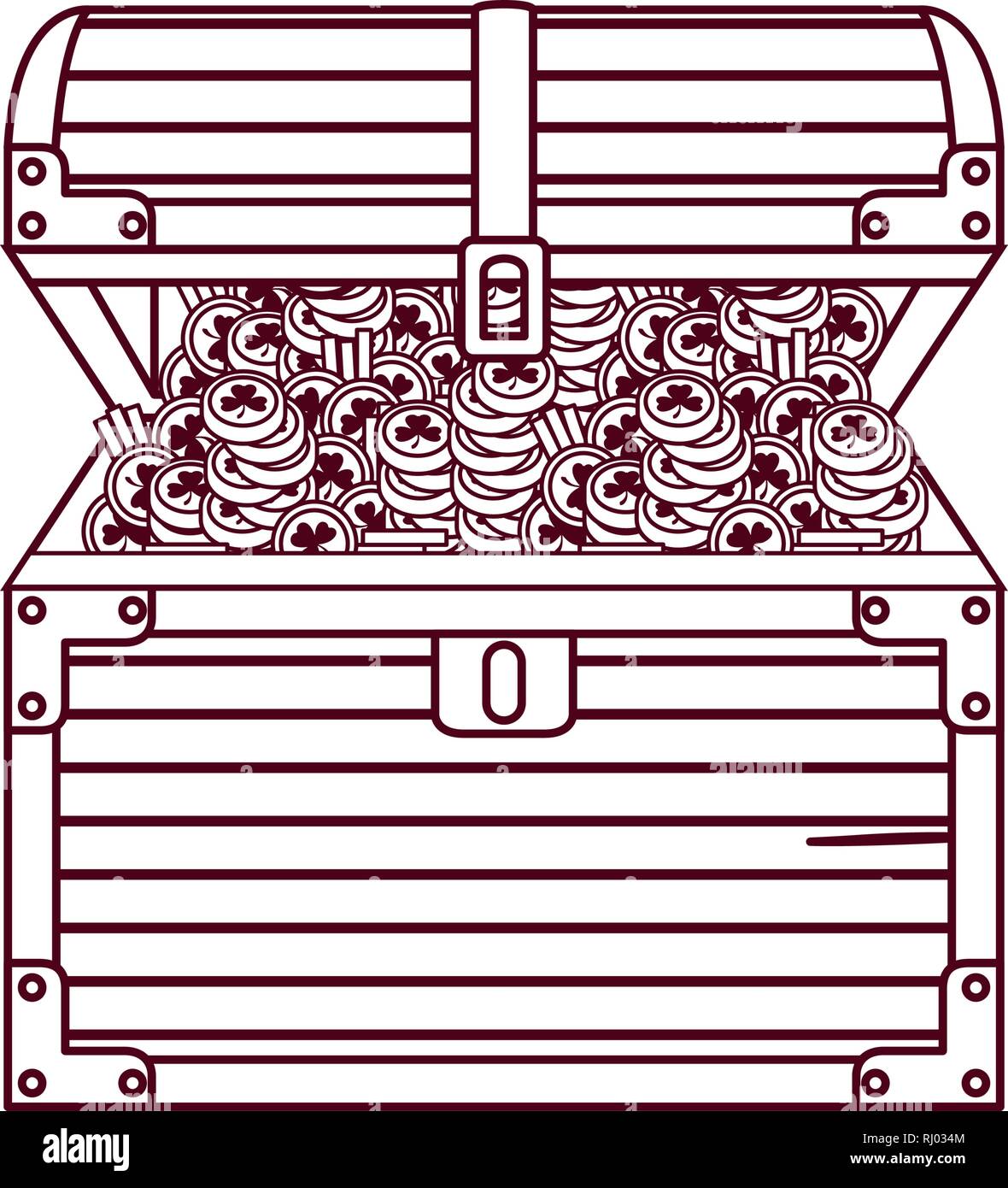 chest with coins isolated icon Stock Vector Image & Art - Alamy