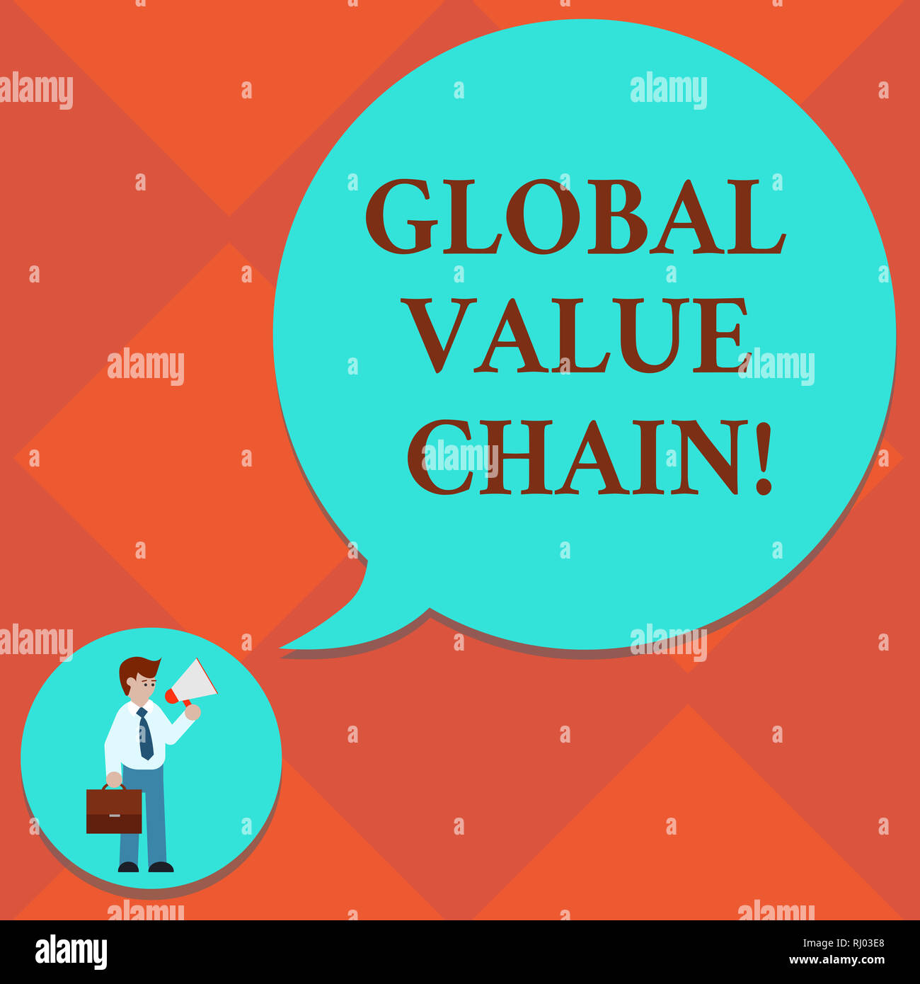 Handwriting text Global Value Chain. Concept meaning showing activities ...