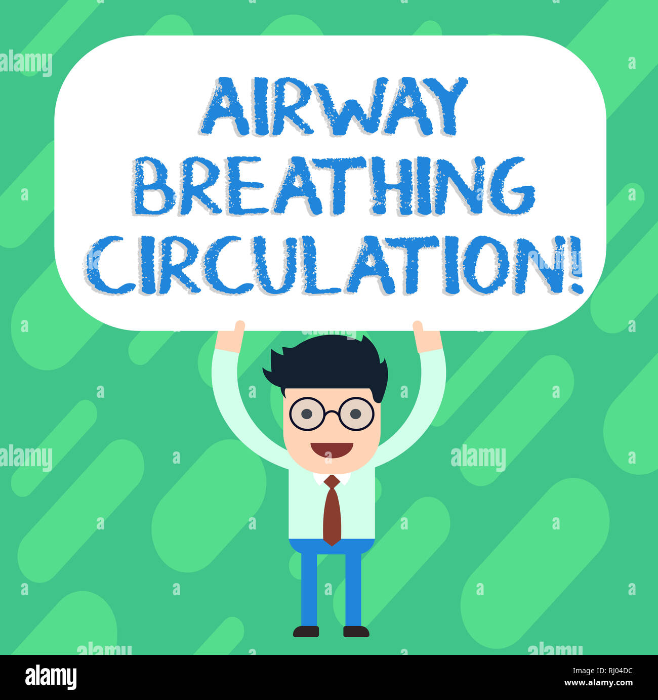 Handwriting text Airway Breathing Circulation. Concept meaning Memory ...